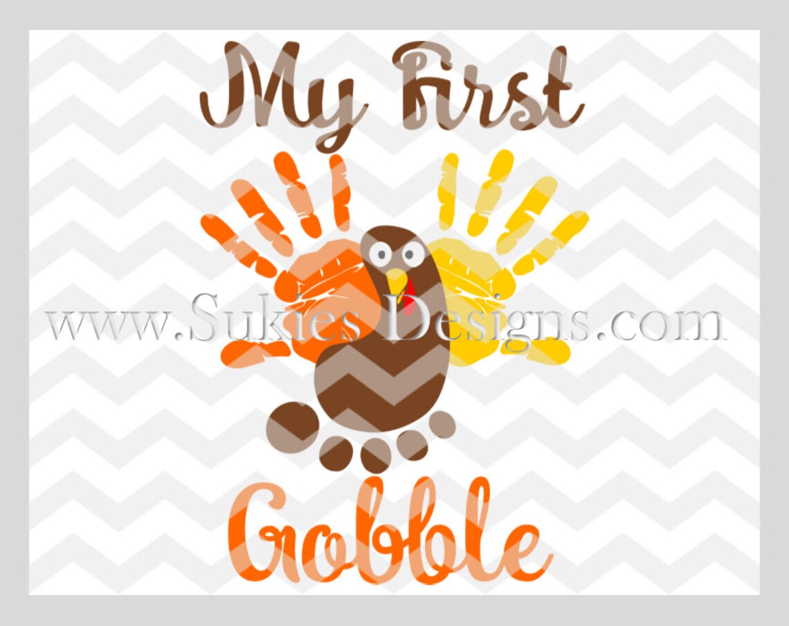 My First Gobble SVG DXF PNG Files for Cricut and Silhouette - Etsy