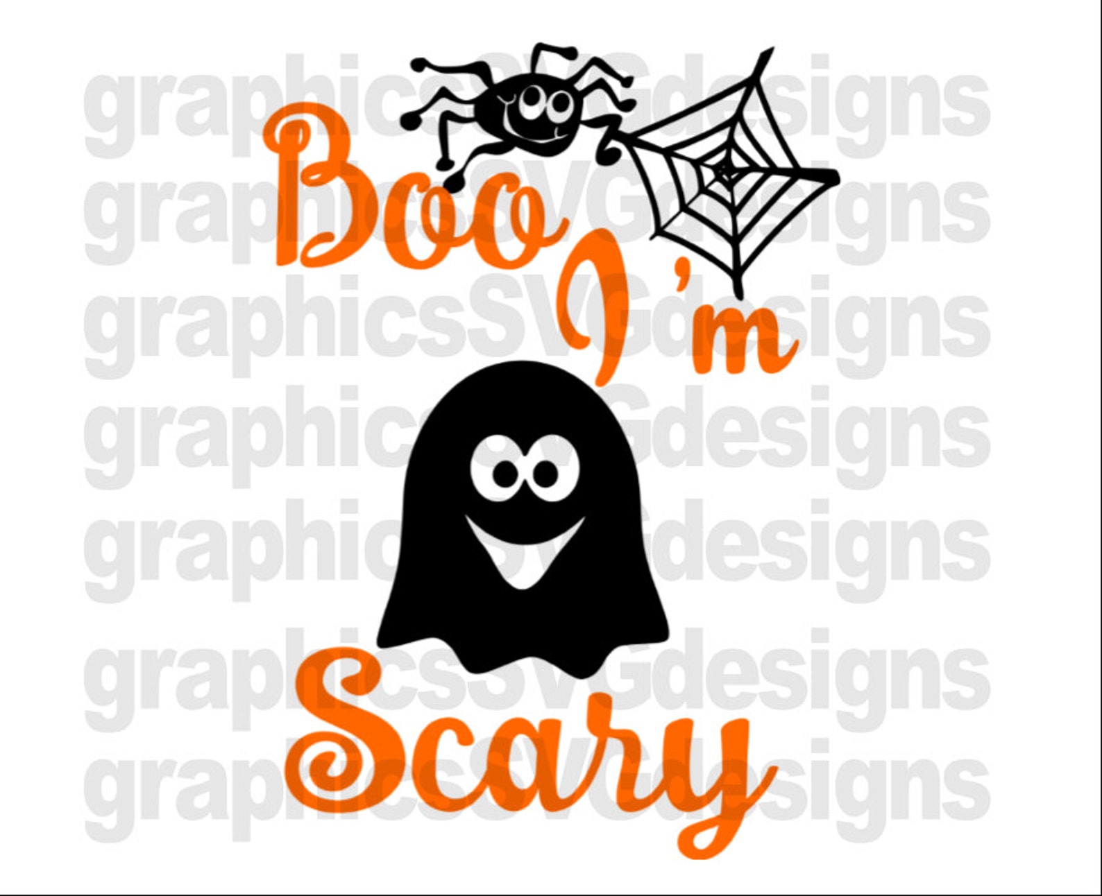 Boo I'm Scary SVG File for Cricut and Cameo DXF for - Etsy