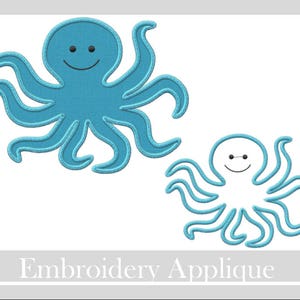 Cute Octopus Appliqué Designs, Summer Appliqué Designs, Beach Appliqué ...