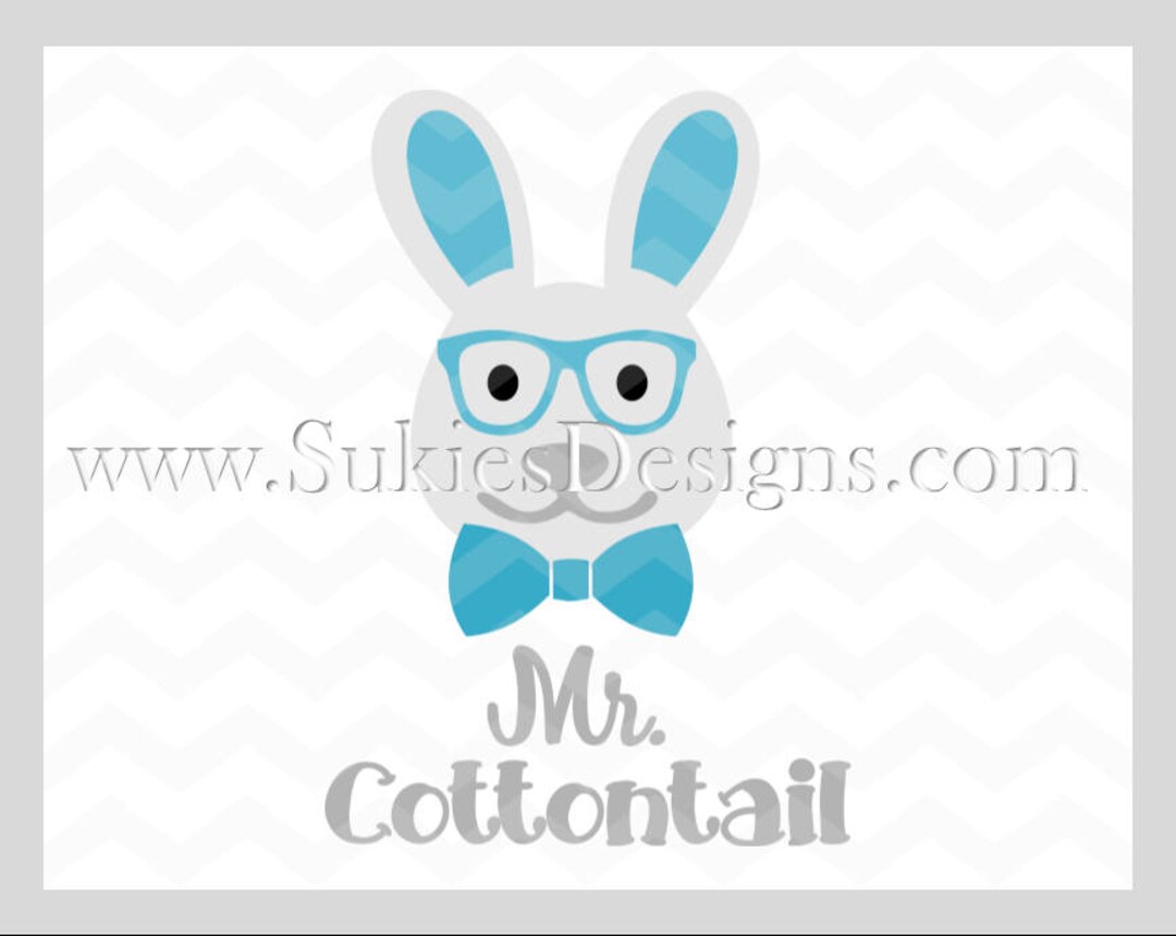 Mr. Cottontail SVG, DXF, PNG Files for Cricut and Silhouette Cutting ...