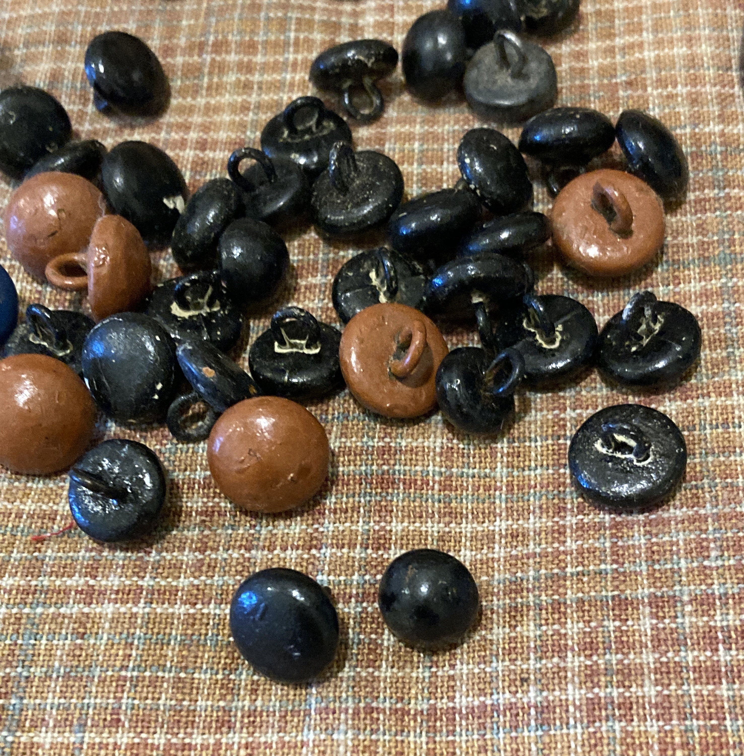 Vintage Shoe Buttons Black and Brown Shoe Buttons Animal - Etsy