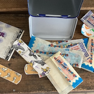 Older 2 Band-aid Metal Tins, Glow in the Dark Band-aid Tin. Sheer ...