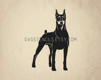 Doberman stencil | Etsy