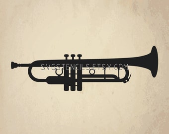 Trumpet silhouette | Etsy