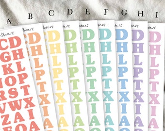 Alphabet Stickers - Etsy