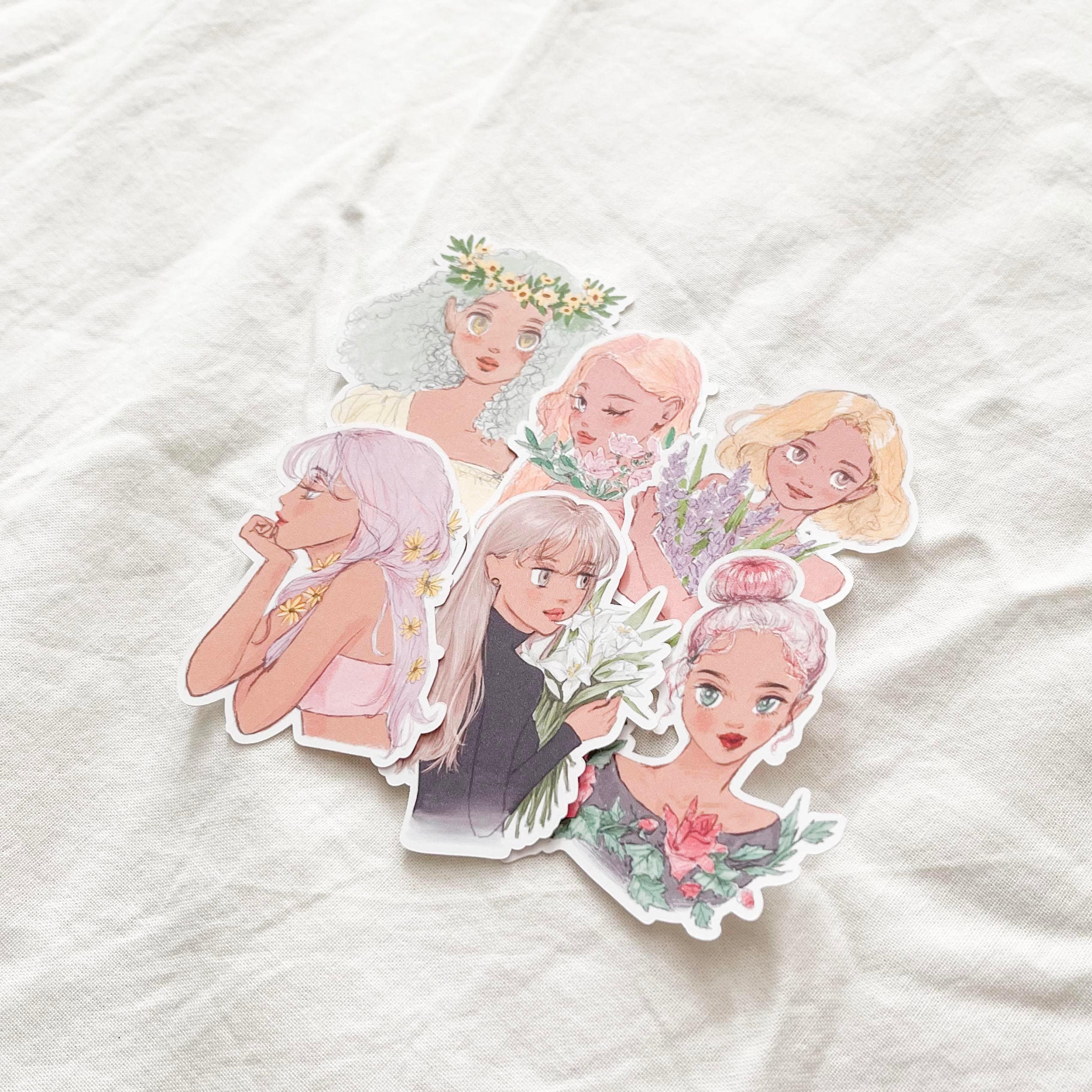 Flower Girls 2021 Stickers / Girl Stickers Doll Stickers - Etsy