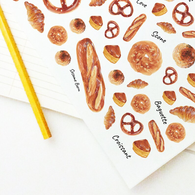 Bread Lover Stickers Set Bread Stickers Planner Stickers - Etsy