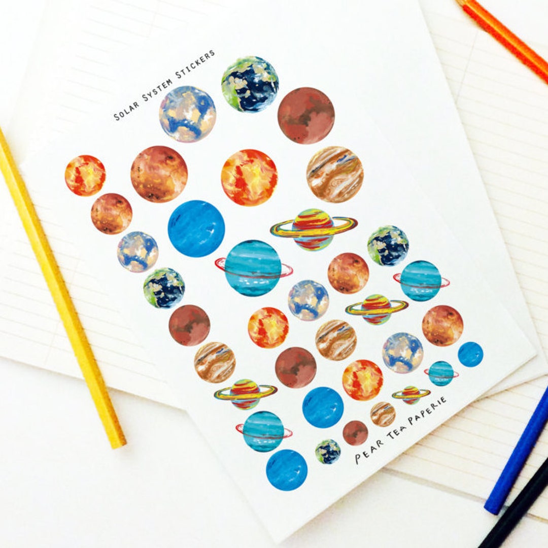 Solar System Stickers, Universe Stickers, Decor Stickers, Planet ...