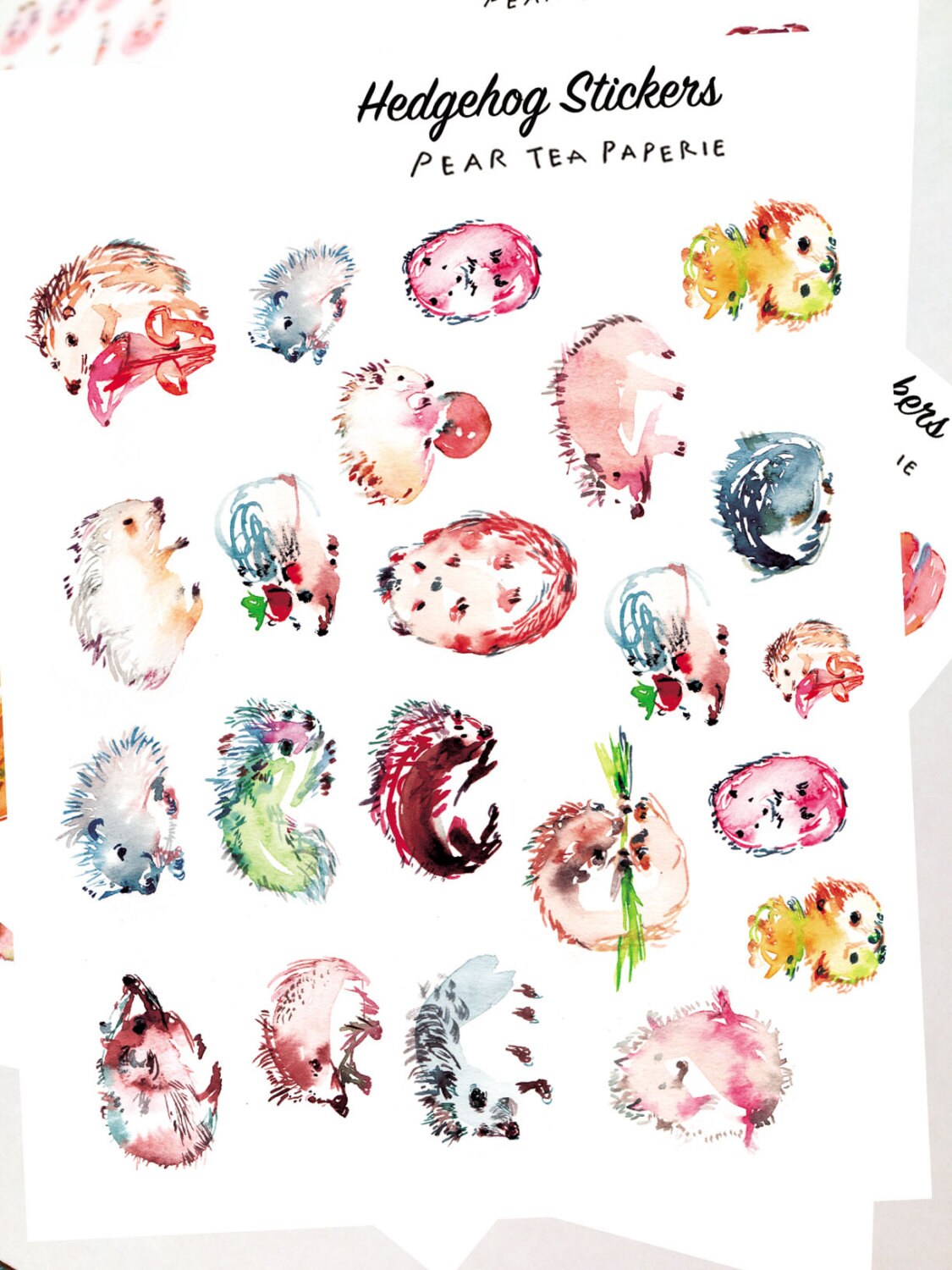 Hedgehog Stickers, Hedgehog Series, Planner Stickers, Weekly Sticker ...