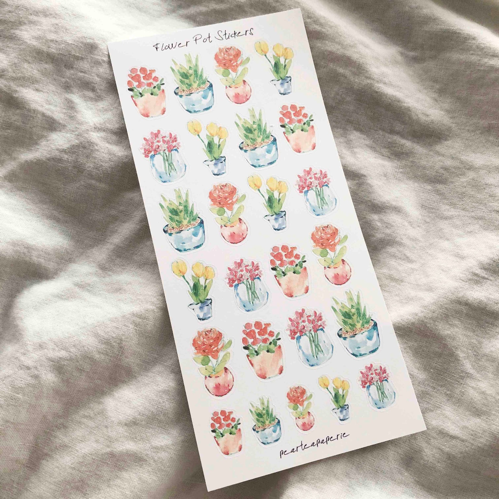 Flower Pot Stickers Planner Stickers Kawaii Stickers Diary | Etsy