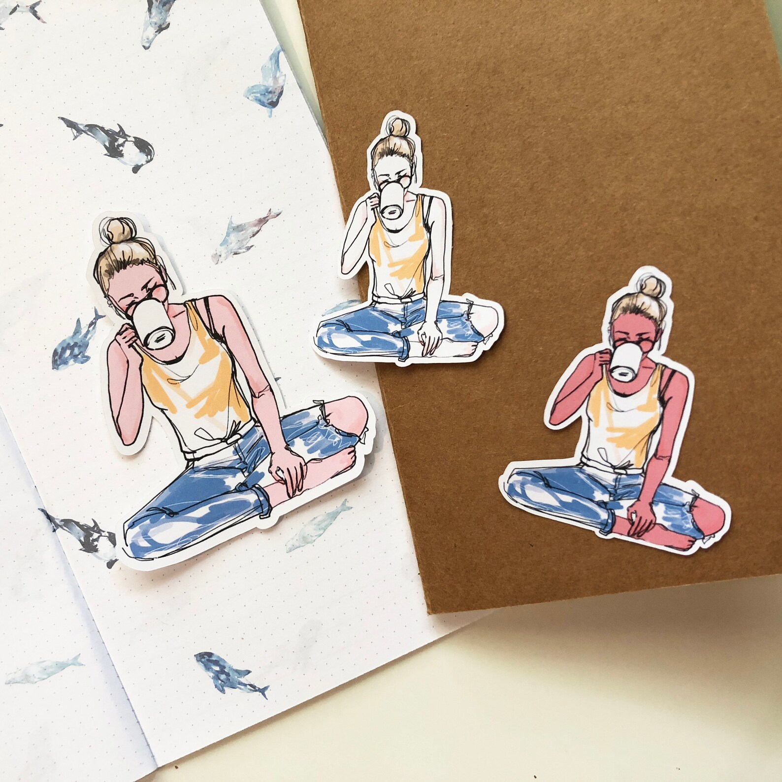 Summer Days Girls Stickers 6 Sticker SET Planner Stickers - Etsy