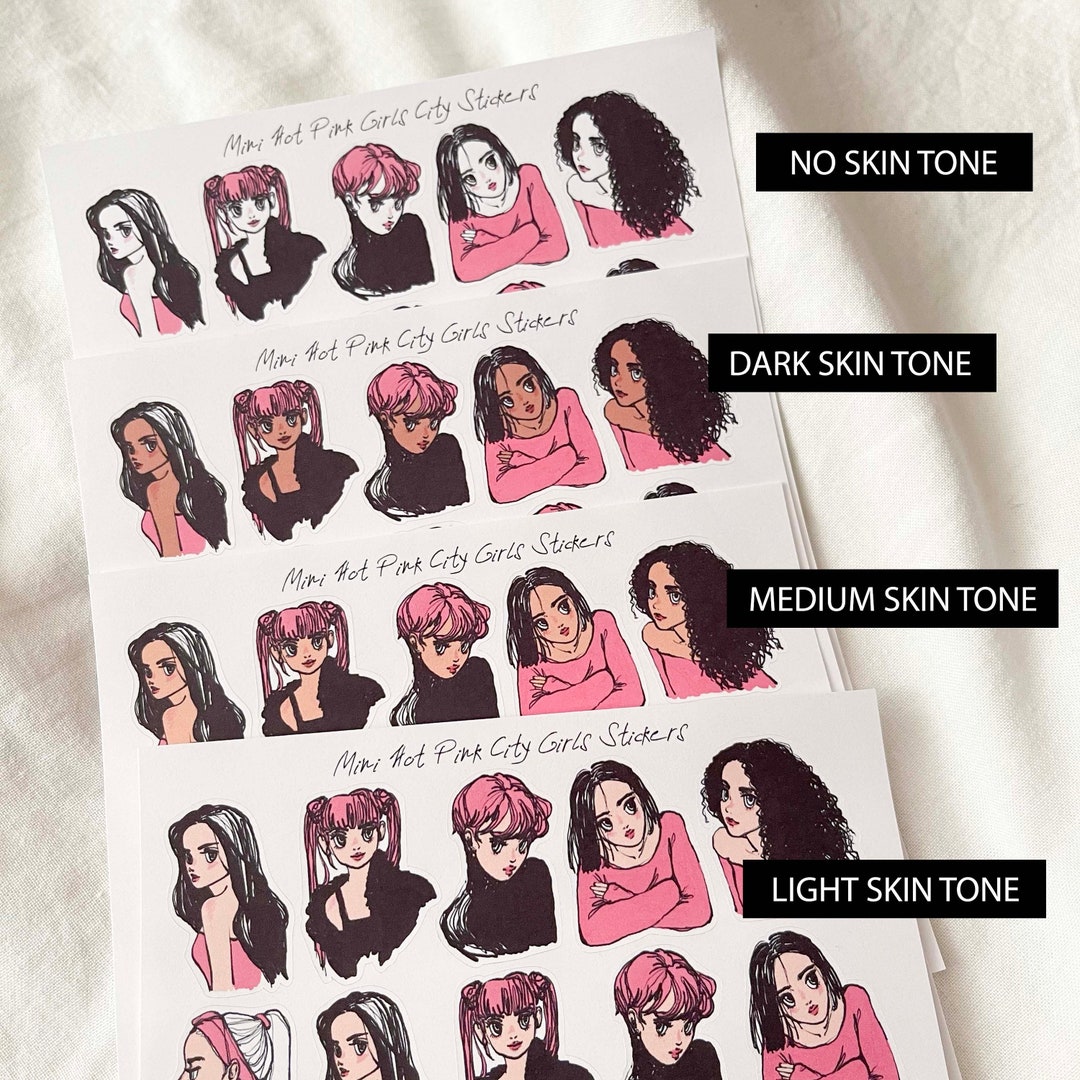 Mini Hot Pink City Girls Stickers / Doll Stickers, Cute Stickers, Kawii ...