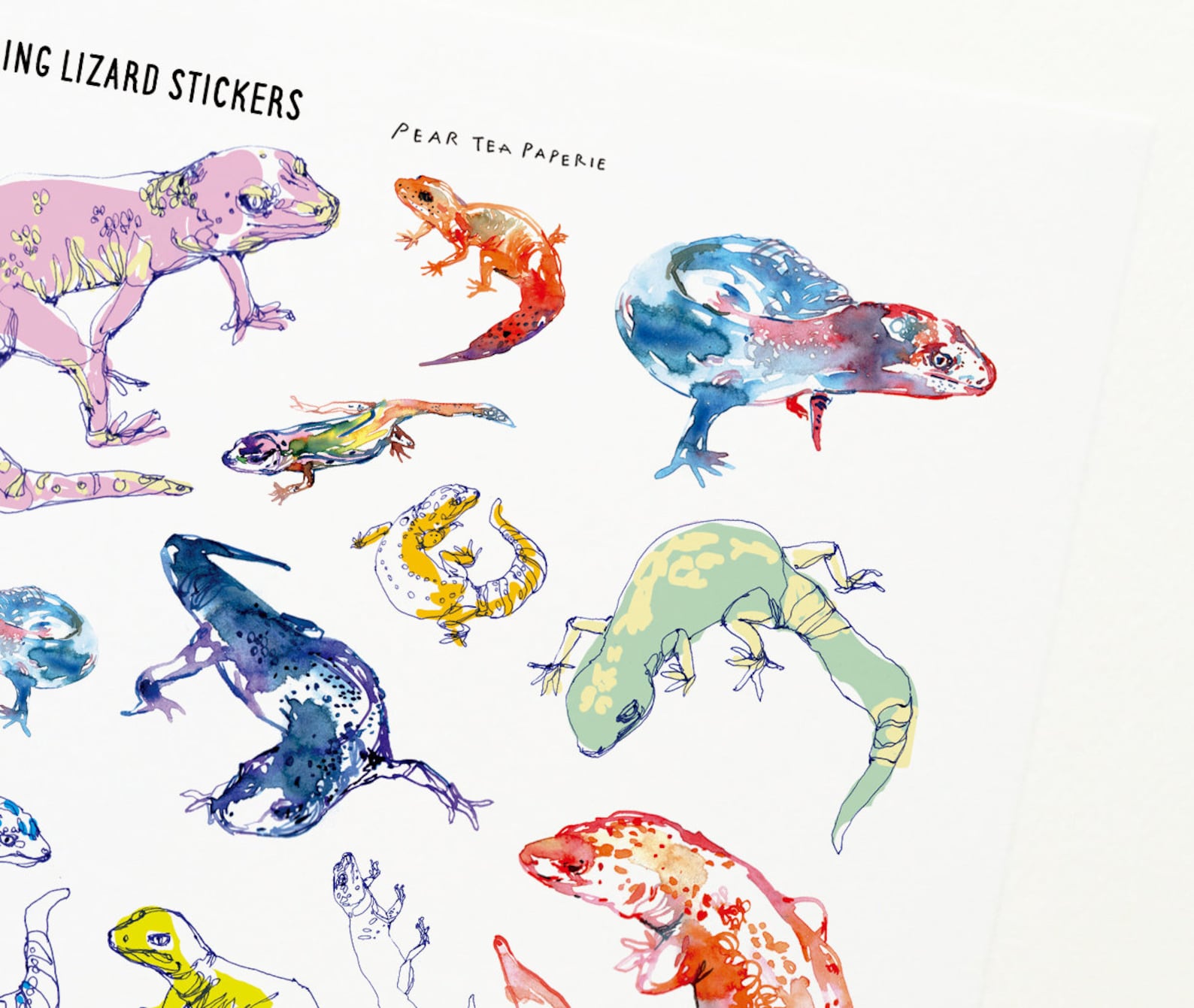 Chilling Lizards Stickers Lizards Stickers Lizard Art Decor - Etsy