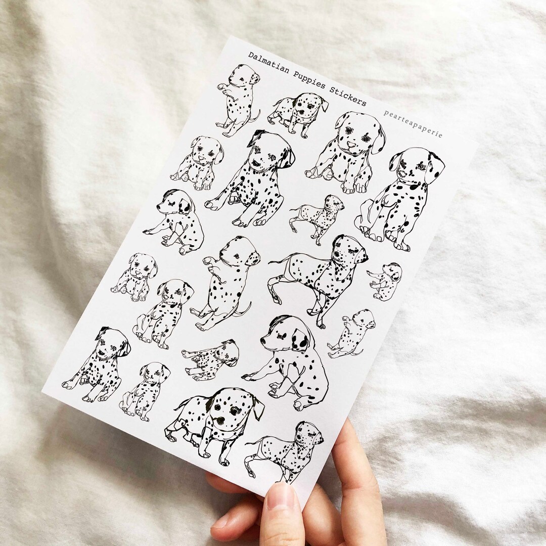 Dalmatian Puppies Stickers, Animal Stickers, Planner Stickers, Dog ...