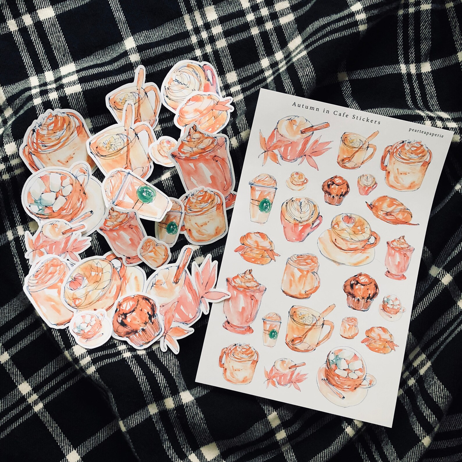 Autumn in Cafe Stickers Autumn Stickers Planner Stickers | Etsy