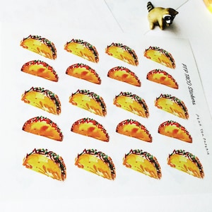 Taco Stickers, Eatable Stickers, Meal Stickers, Planner Stickers ...