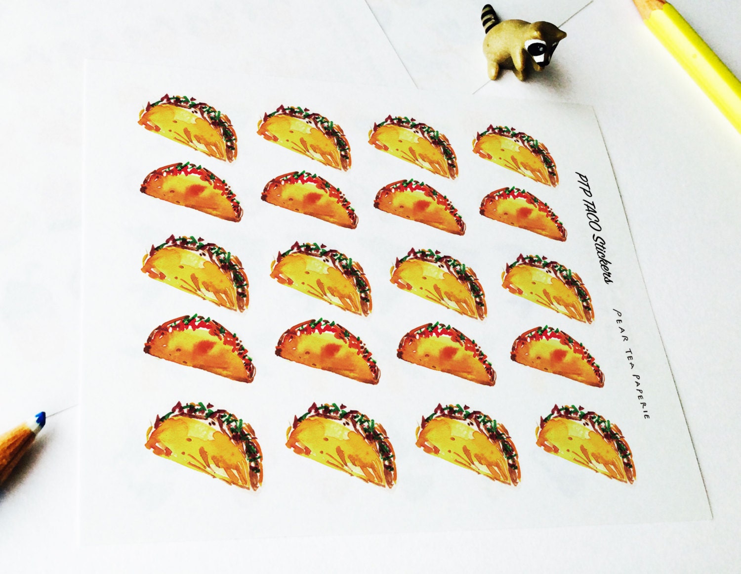 Taco Stickers Eatable Stickers Meal Stickers Planner | Etsy