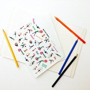 Work Out Series Stickers, Exercise Stickers, Fitness Stickers, Planner ...