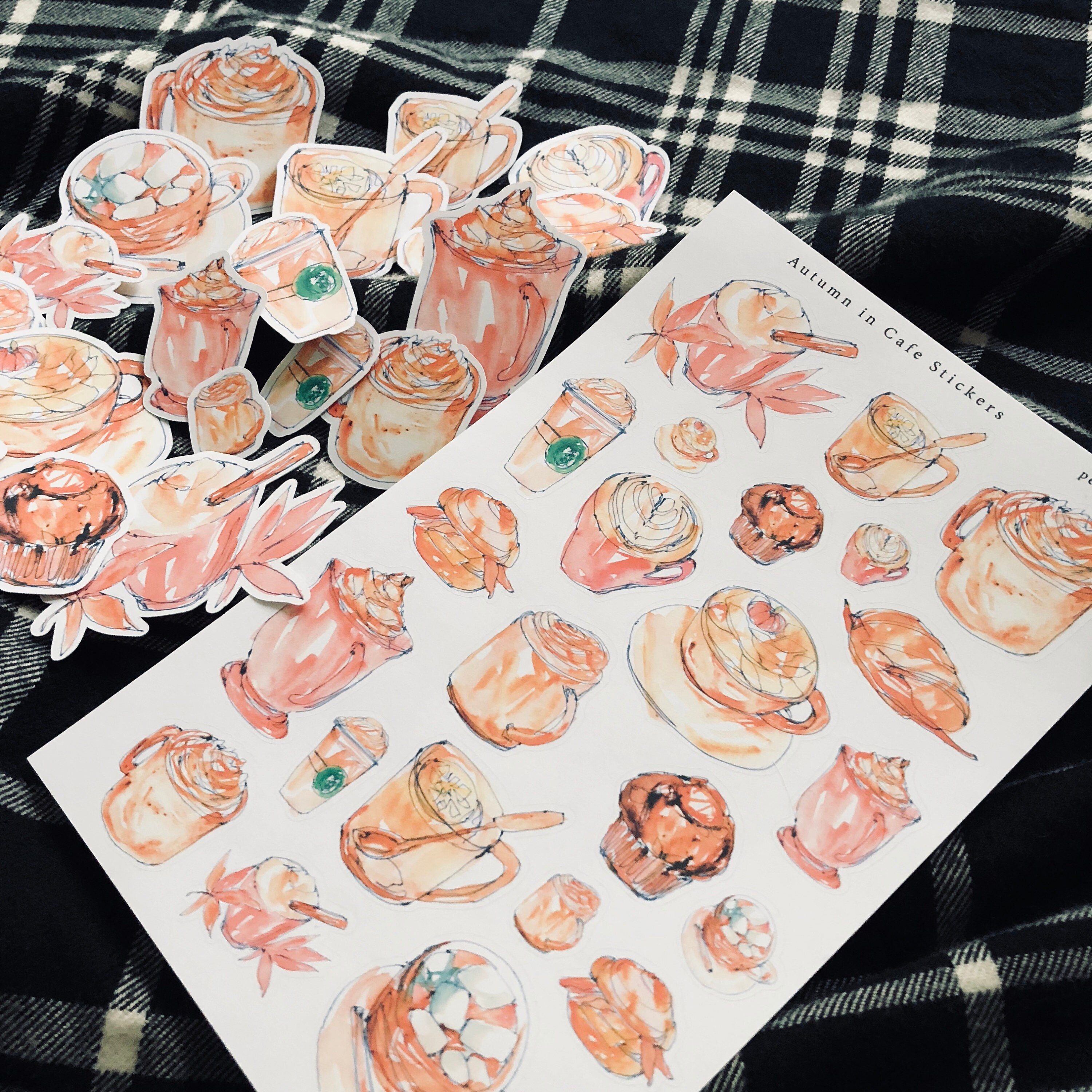 Autumn in Cafe Stickers Autumn Stickers Planner Stickers | Etsy