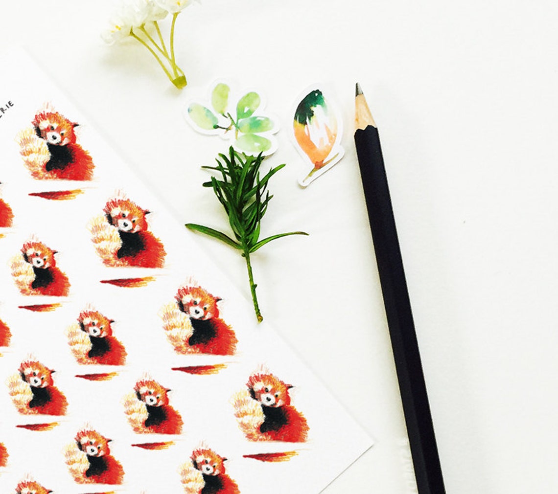 Red Panda Stickers 002 Panda Series Planner Stickers Weekly - Etsy