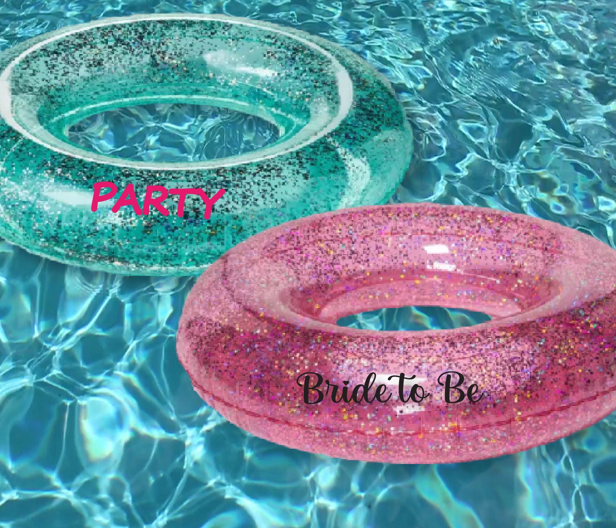 NEW COLORS!! | Double the Glitter! Personalized Colored Pool Float W ...