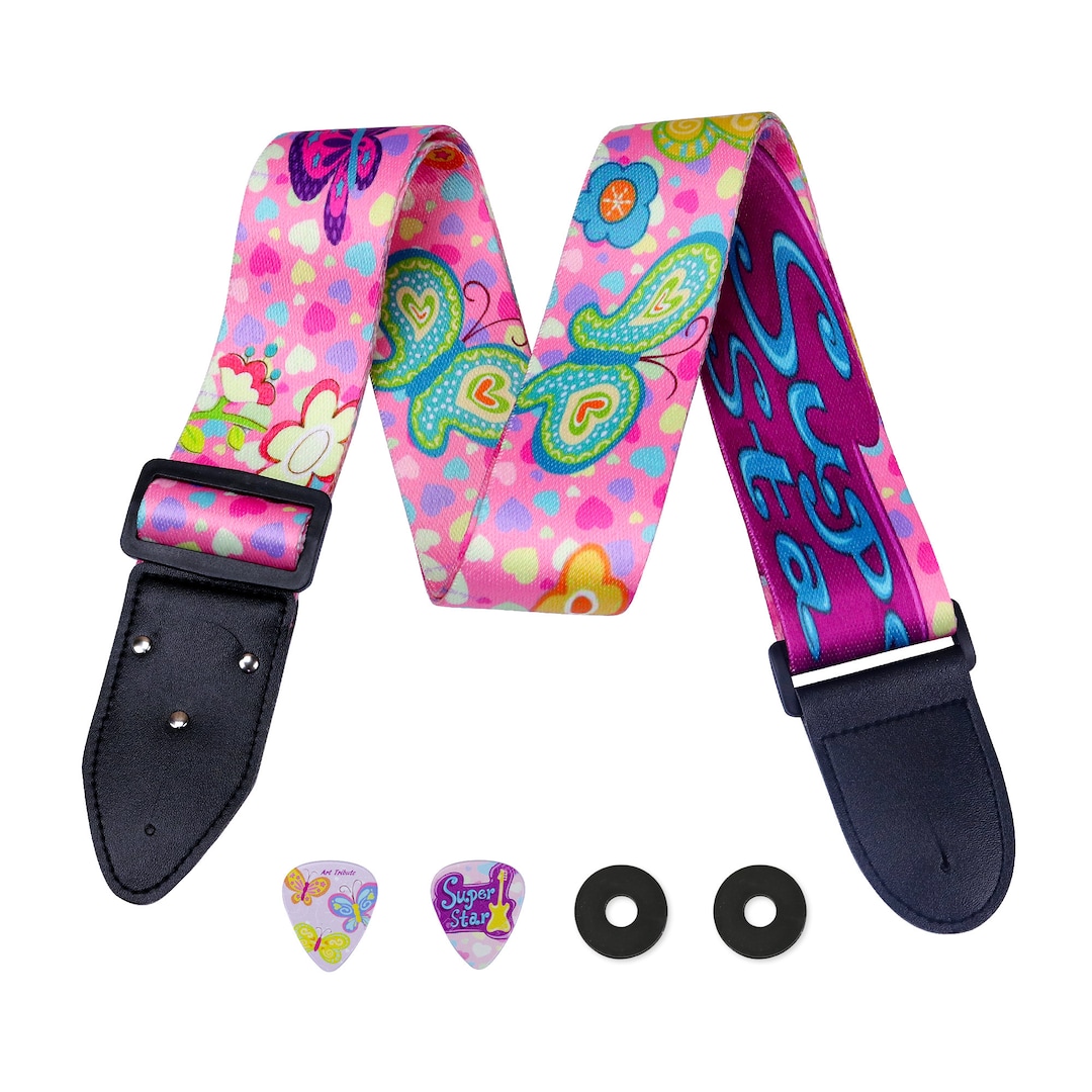 Kids Guitar Strap Pink Guitar Strap for Girls - Etsy