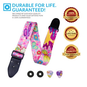 Kids Guitar Strap, Pink Guitar Strap for Girls - Etsy