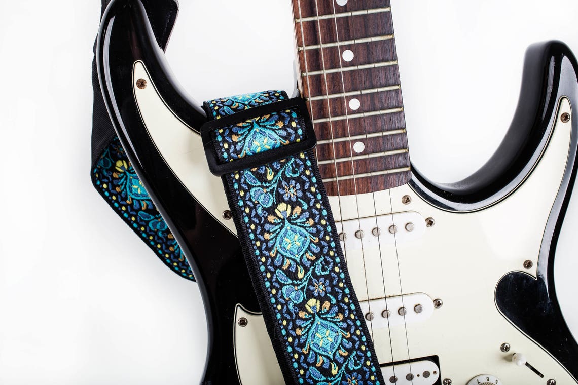 2 Vintage Guitar Straps Guitar Player Gift Set Aztec - Etsy