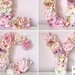 Pink Cherry Blossom Flower Letter, Floral Letter, Salon Decor, Nursery ...