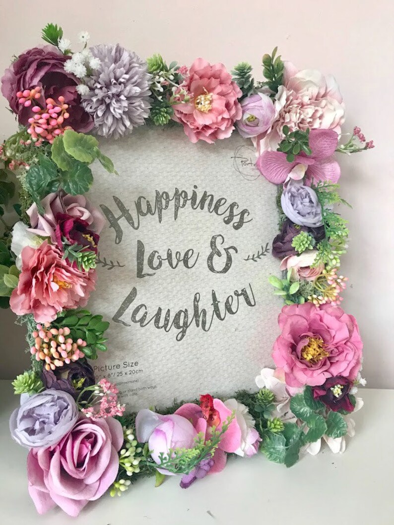 Floral Picture Frames in Various Sizes Floral Photo Frame - Etsy