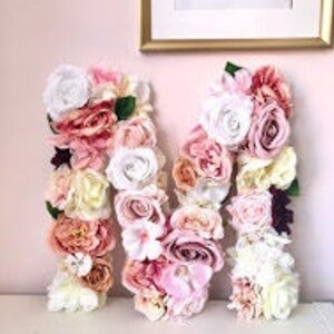 Flower Letters Baby Name Sign Floral Letters Nursery Name - Etsy UK