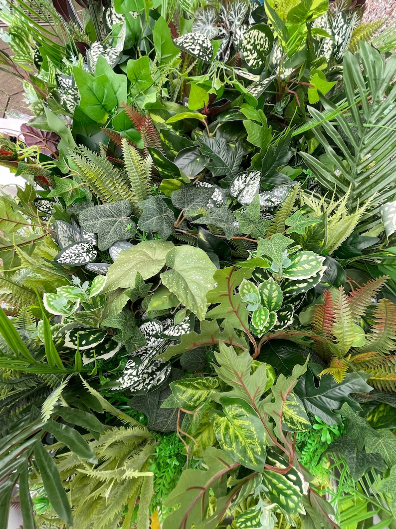 Artificial Greenery Wall Faux Foliage Backdrop Faux Greenery - Etsy UK