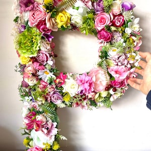 Large Flower Letters 16", 24", 32",giant Floral Letter, Nursery Letter ...