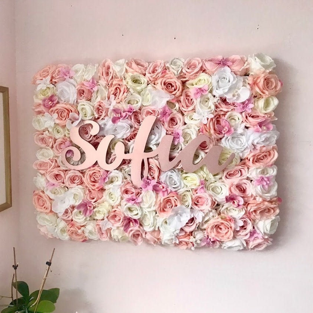 Custom Flower Wall, Floral Wall, Nursery Decor, Salon Decor, Flower ...