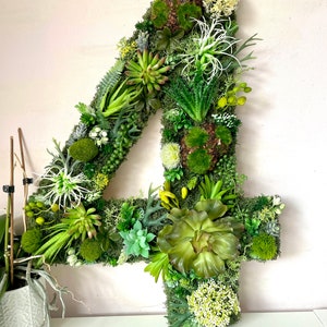 Moss Numbers/ Letters, Large Moss Letters, Botanical Birthday Decor ...