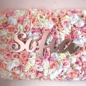 Custom Flower Wall Floral Wall Nursery Decor Salon Decor - Etsy