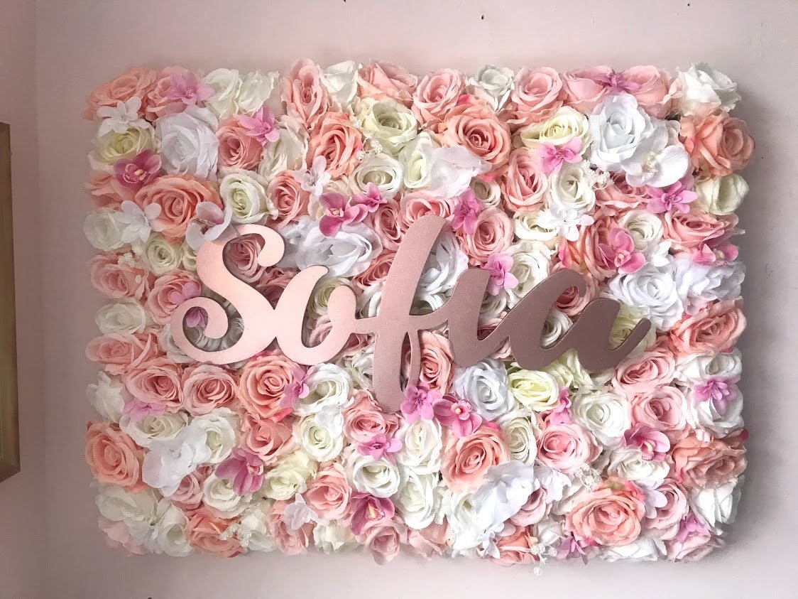 Custom Flower Wall Floral Wall Nursery Decor Salon Decor | Etsy