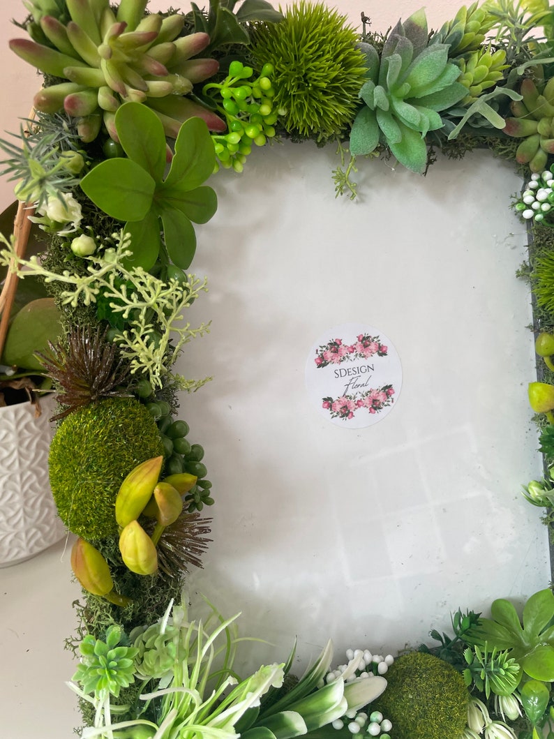 Moss Photo Frame With Succulents: Woodland Nursery Decor - Etsy