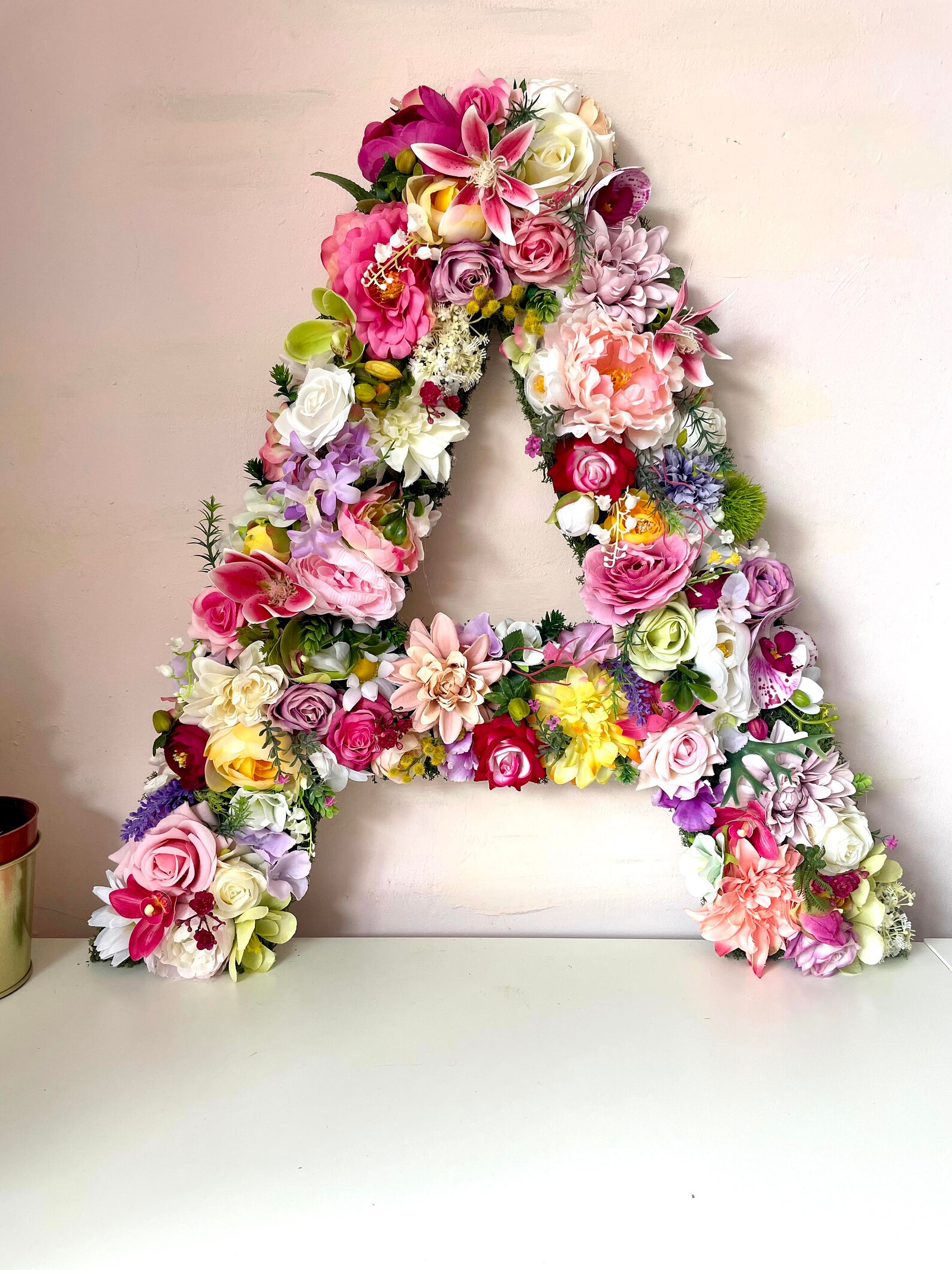 3D Flower Letters Floral Alphabet Wedding Initials Greenery - Etsy