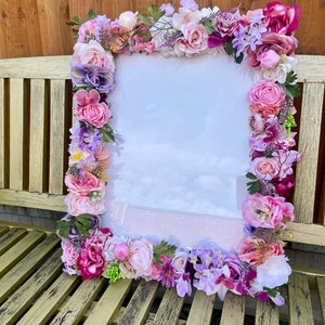 Floral Photo Frame, Pink Rose Decor, Custom Picture Frame - Etsy
