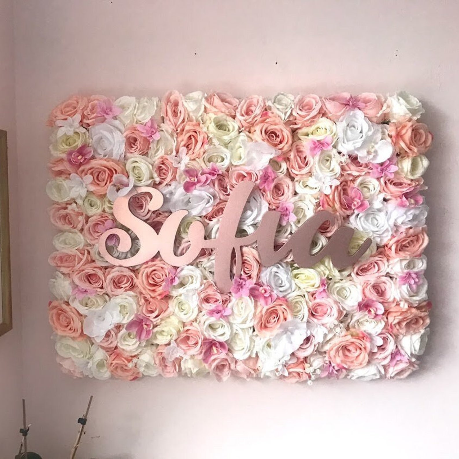 Custom Flower Wall Floral Wall Nursery Decor Salon Decor - Etsy UK