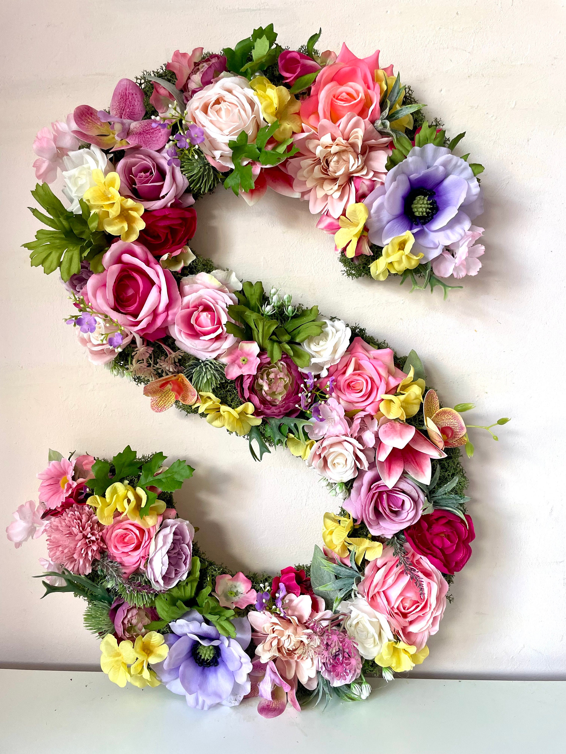 Colourful 3D Flower Letters Floral Letter Woodland Nursery - Etsy UK