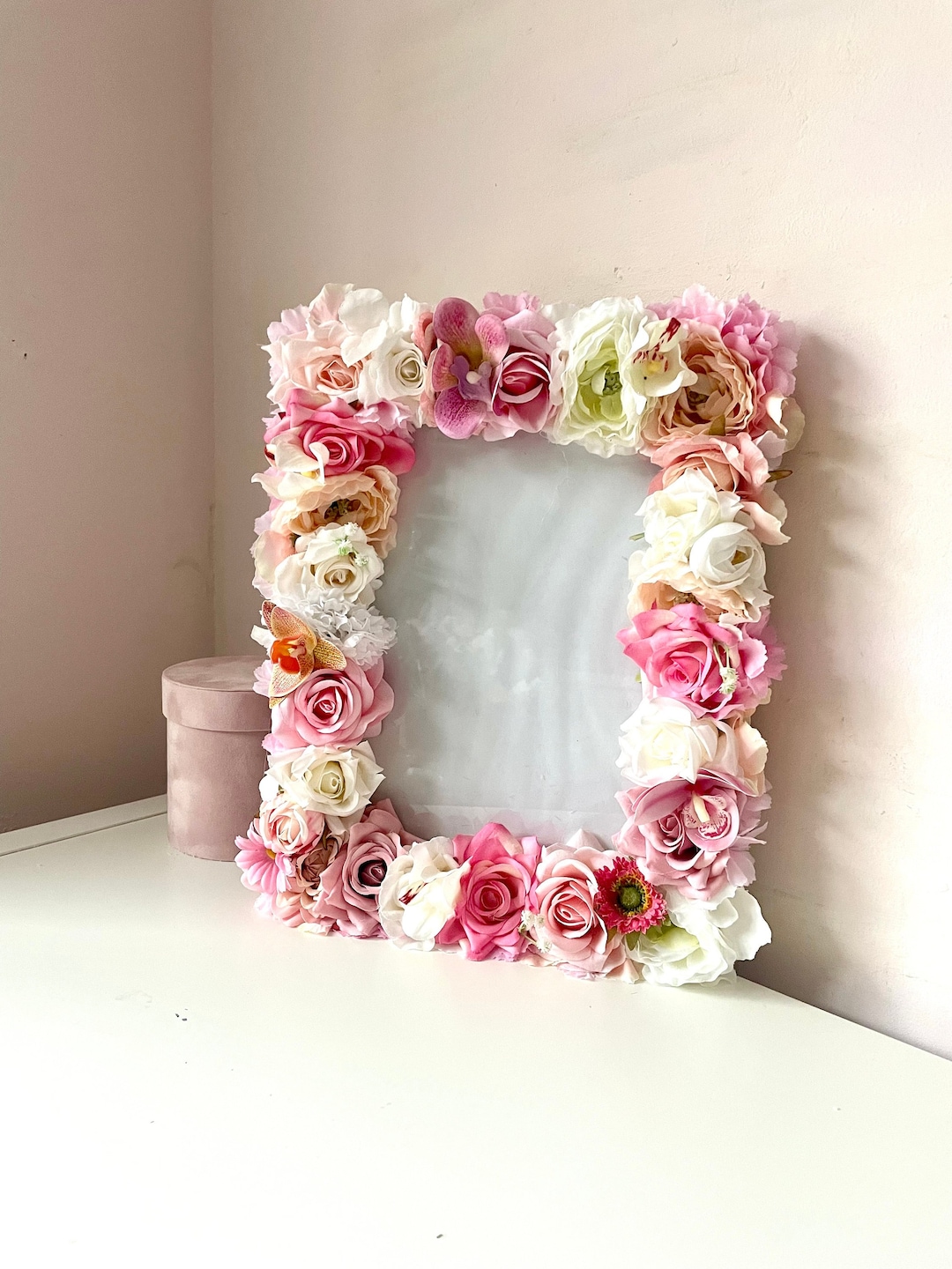Floral Photo Frame, Pink Photo Frame, Custom Picture Frame 8x10, 8x6 ...