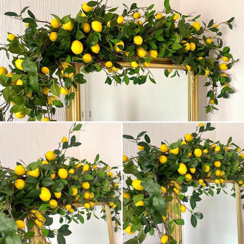Faux Lemon Garland, Italian Citrus Swag, Restaurant Decor - Etsy