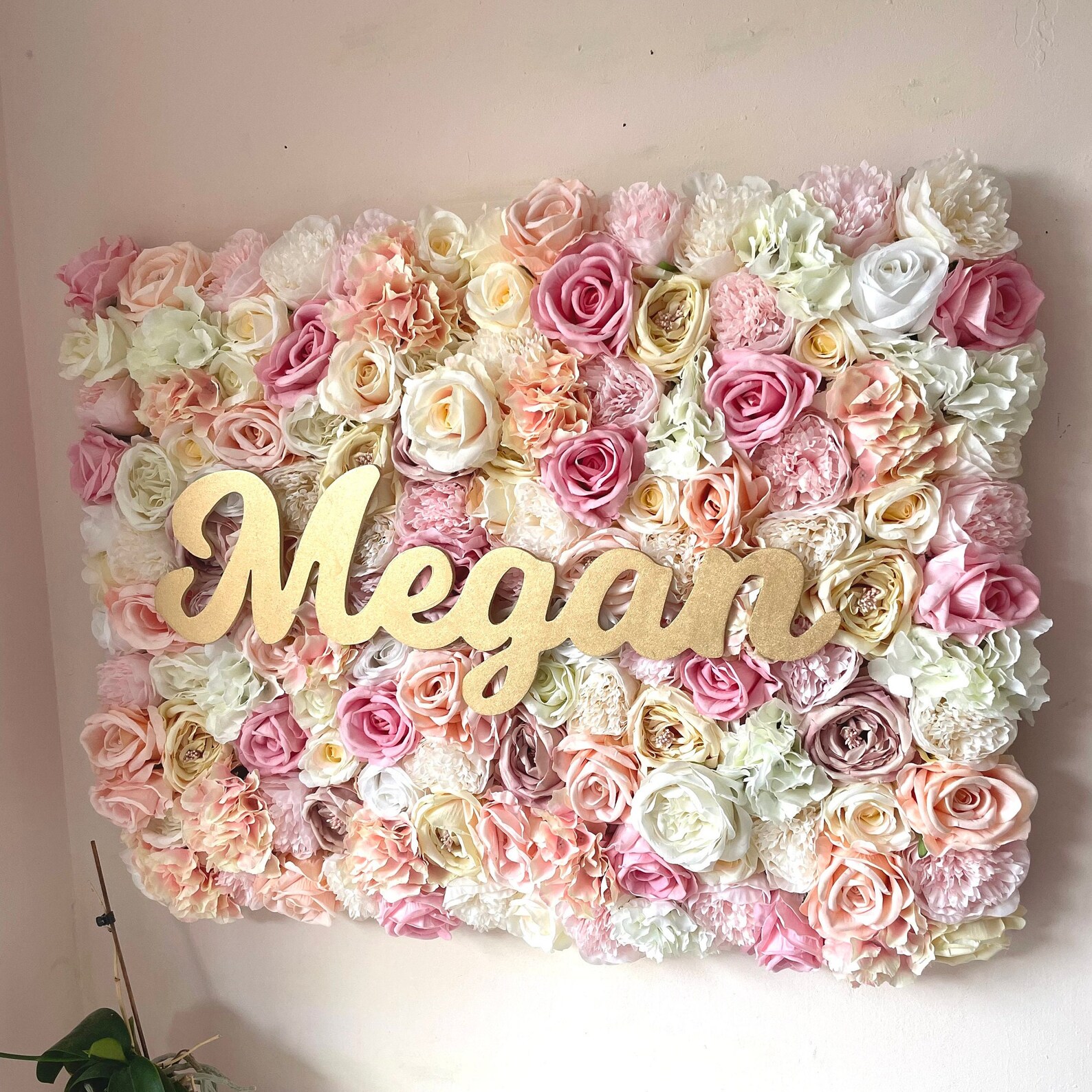 Custom Flower Wall Pink Floral Wall Nursery Decor Salon - Etsy