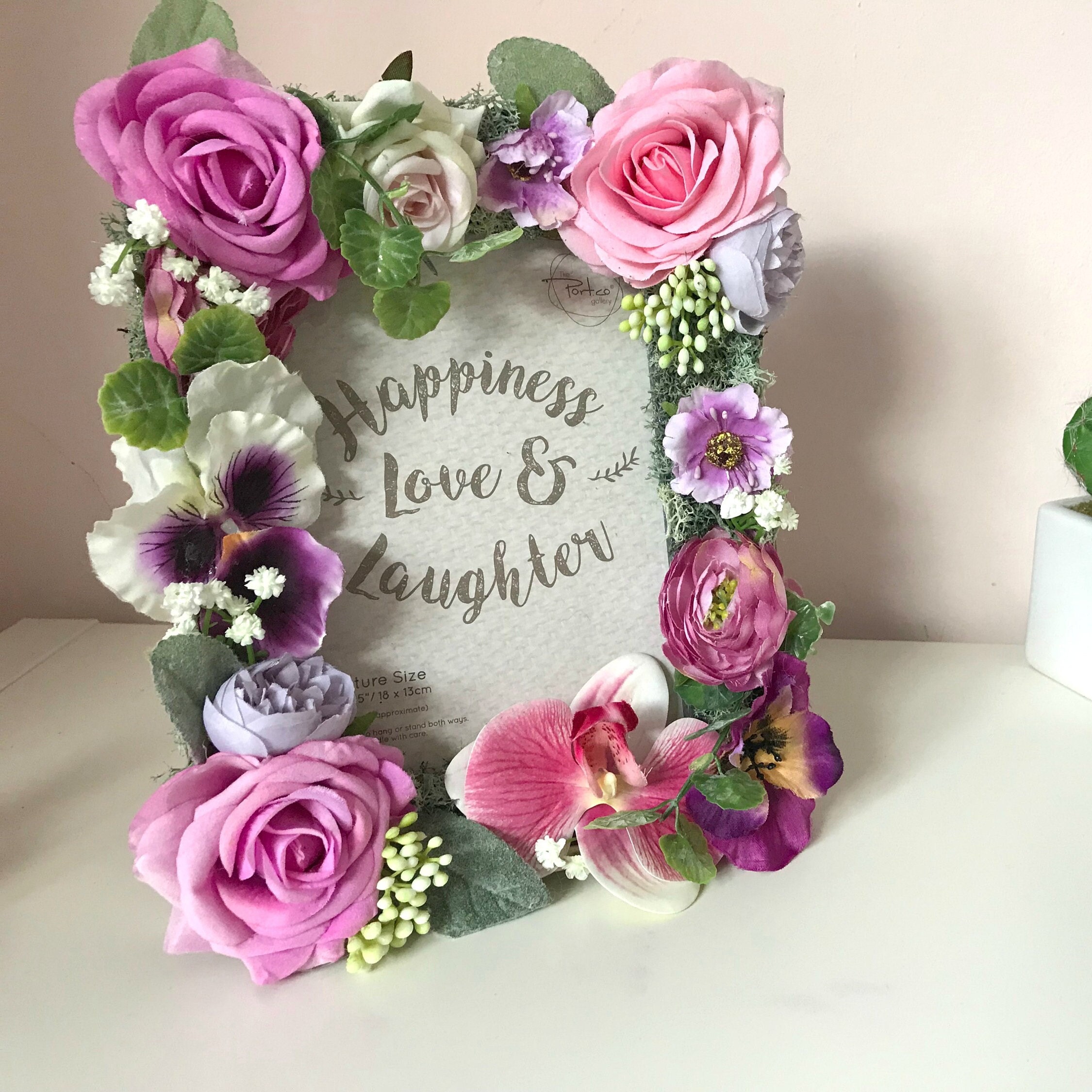 Floral Picture Frame Nursery Picture Frame Personalised - Etsy UK