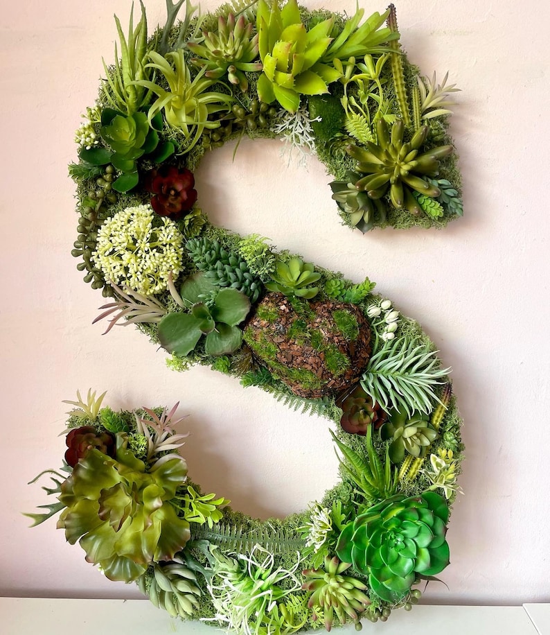 Large Moss Wall Letters 60cm Moss Logo Sign Botanical - Etsy