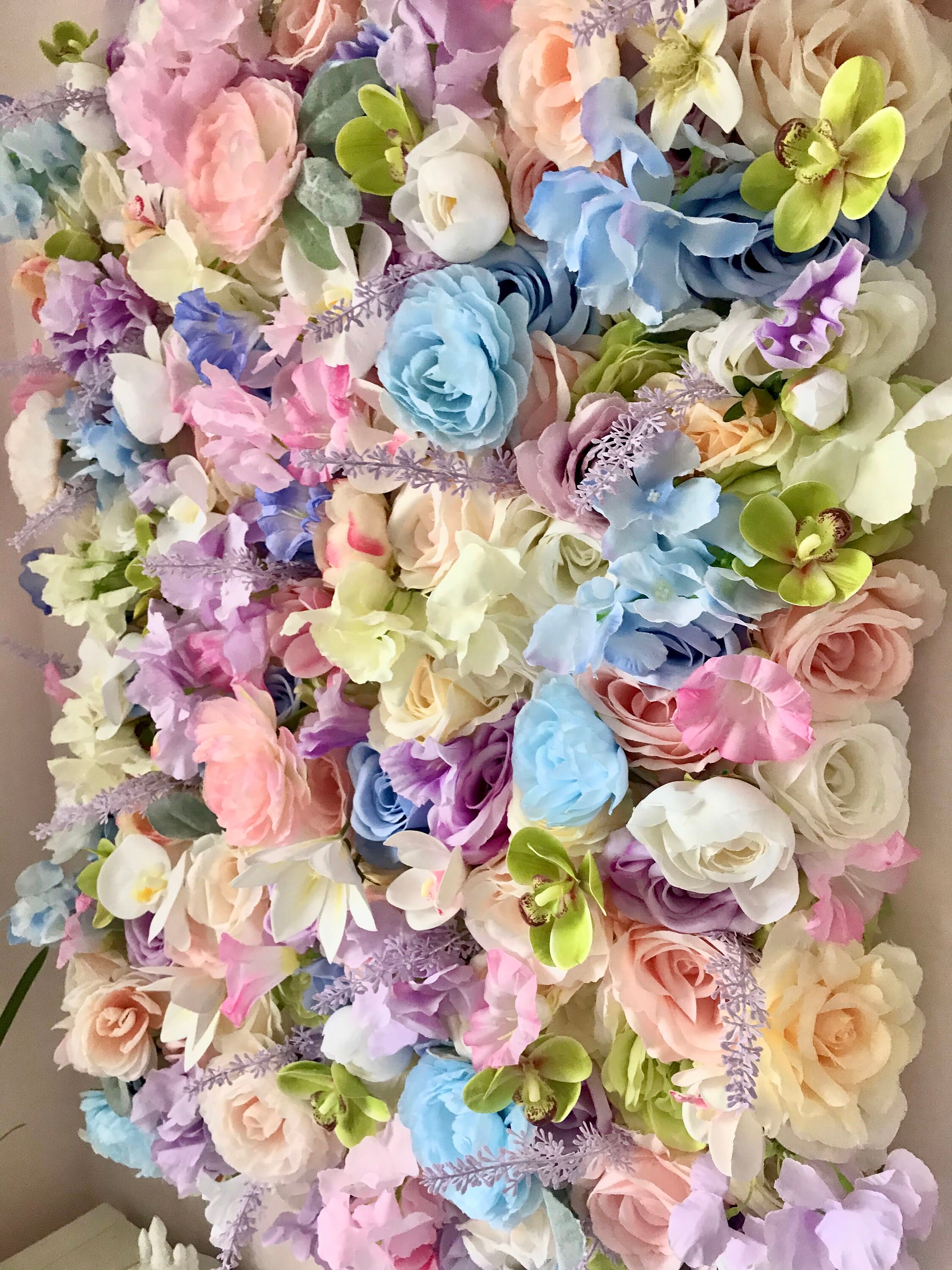 Luxury Soft Pastel Flower Wall Rainbow Flower Wall Rainbow - Etsy UK