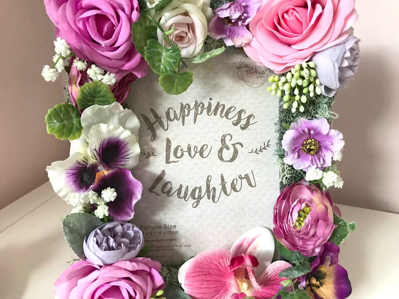 Floral Picture Frame Nursery Picture Frame Personalised | Etsy