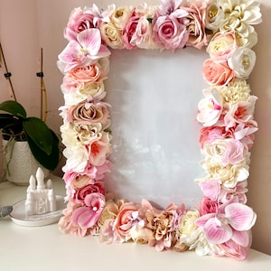 Floral Photo Frame: 3D Silk Flower Picture Frame - Etsy